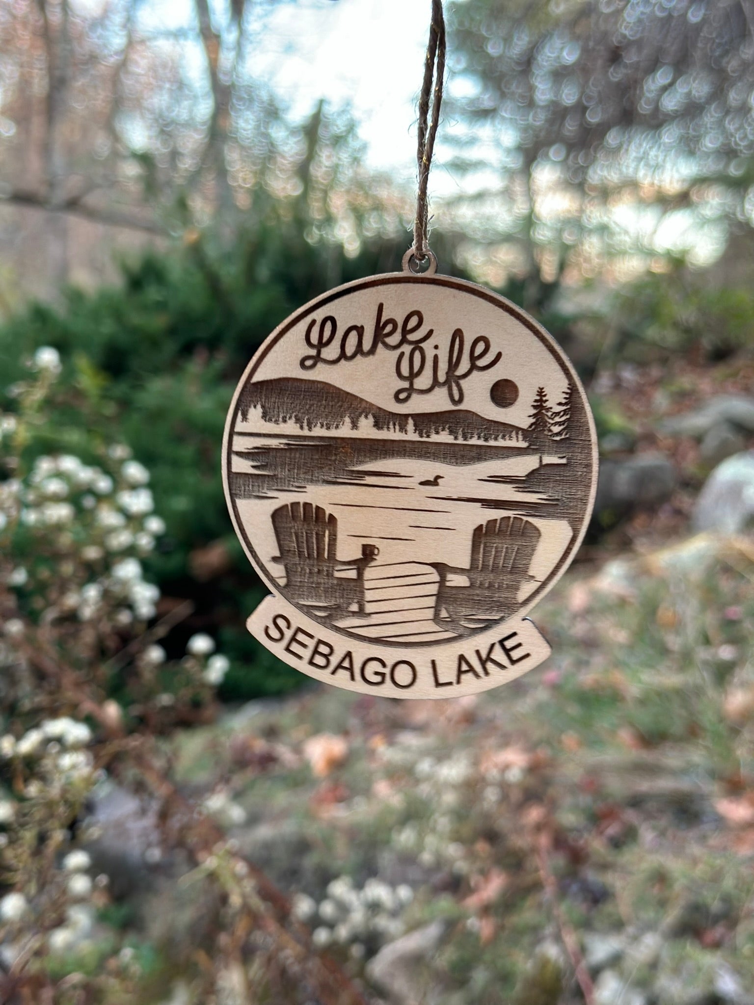 Custom Lake Life Engraved Ornaments | Reclaimed Maine Co.